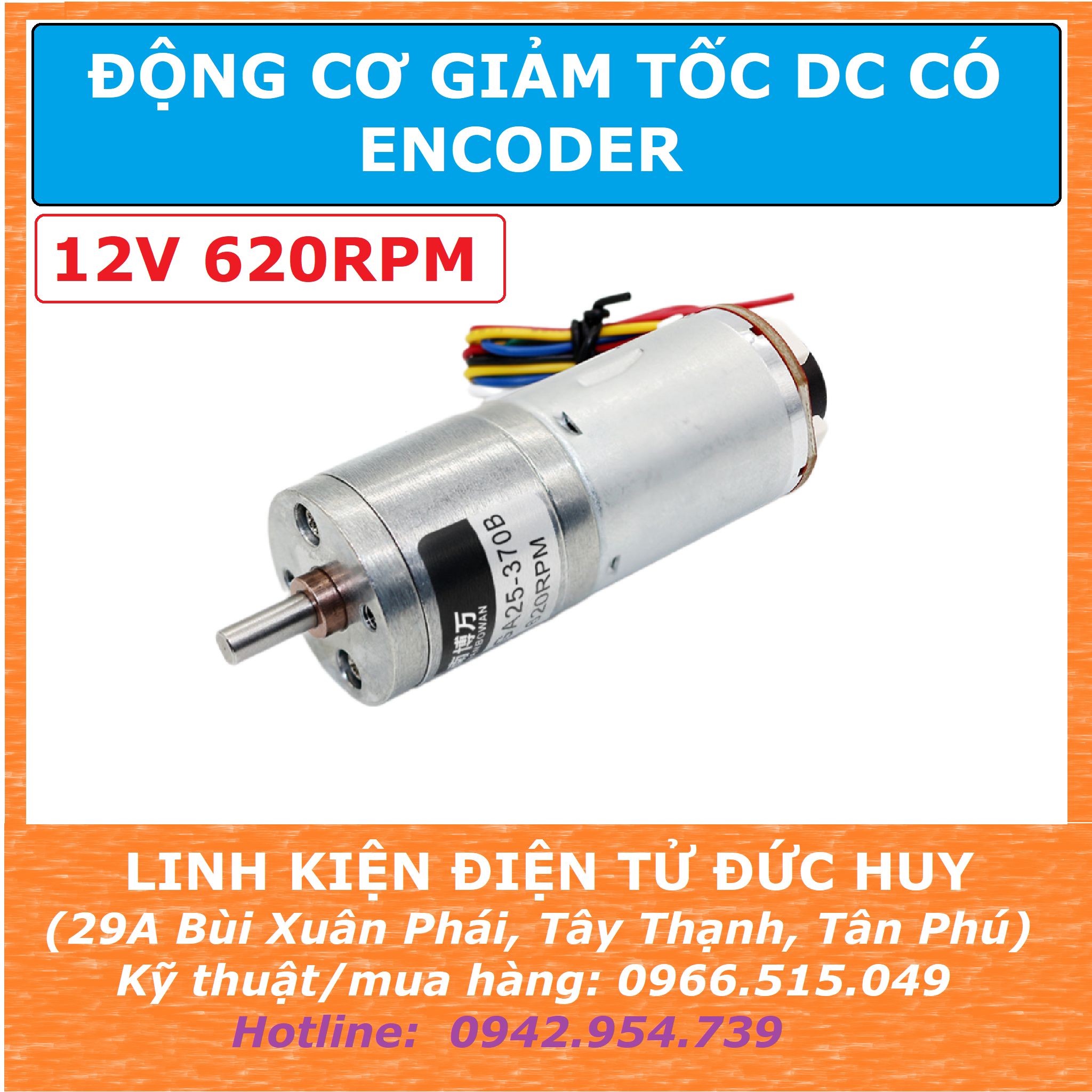 GA25 370 12V 620 rpm động cơ encoder – LINH KIỆN ĐIỆN TỬ ĐỨC HUY (29A ...