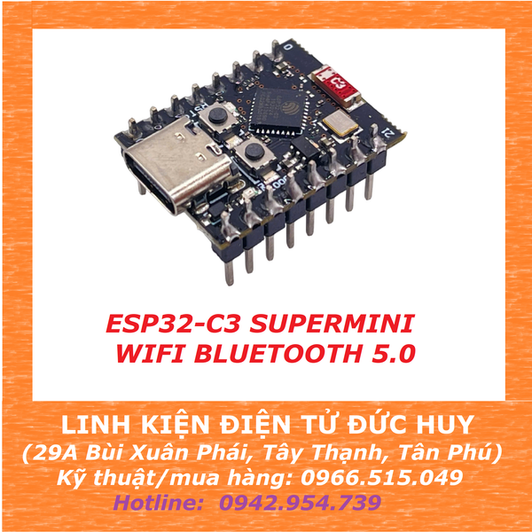 ESP32C3 SUPERMINI WIFI BLUETOOTH (đã hàn chân) – LINH KIỆN ĐIỆN TỬ ĐỨC ...