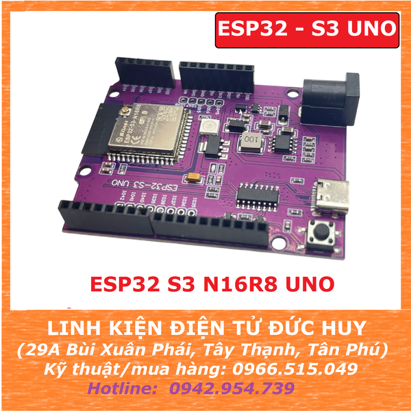 ESP32 S3 UNO N16R8 WROOM-1 DevKitC-1 – LINH KIỆN ĐIỆN TỬ ĐỨC HUY (29A ...