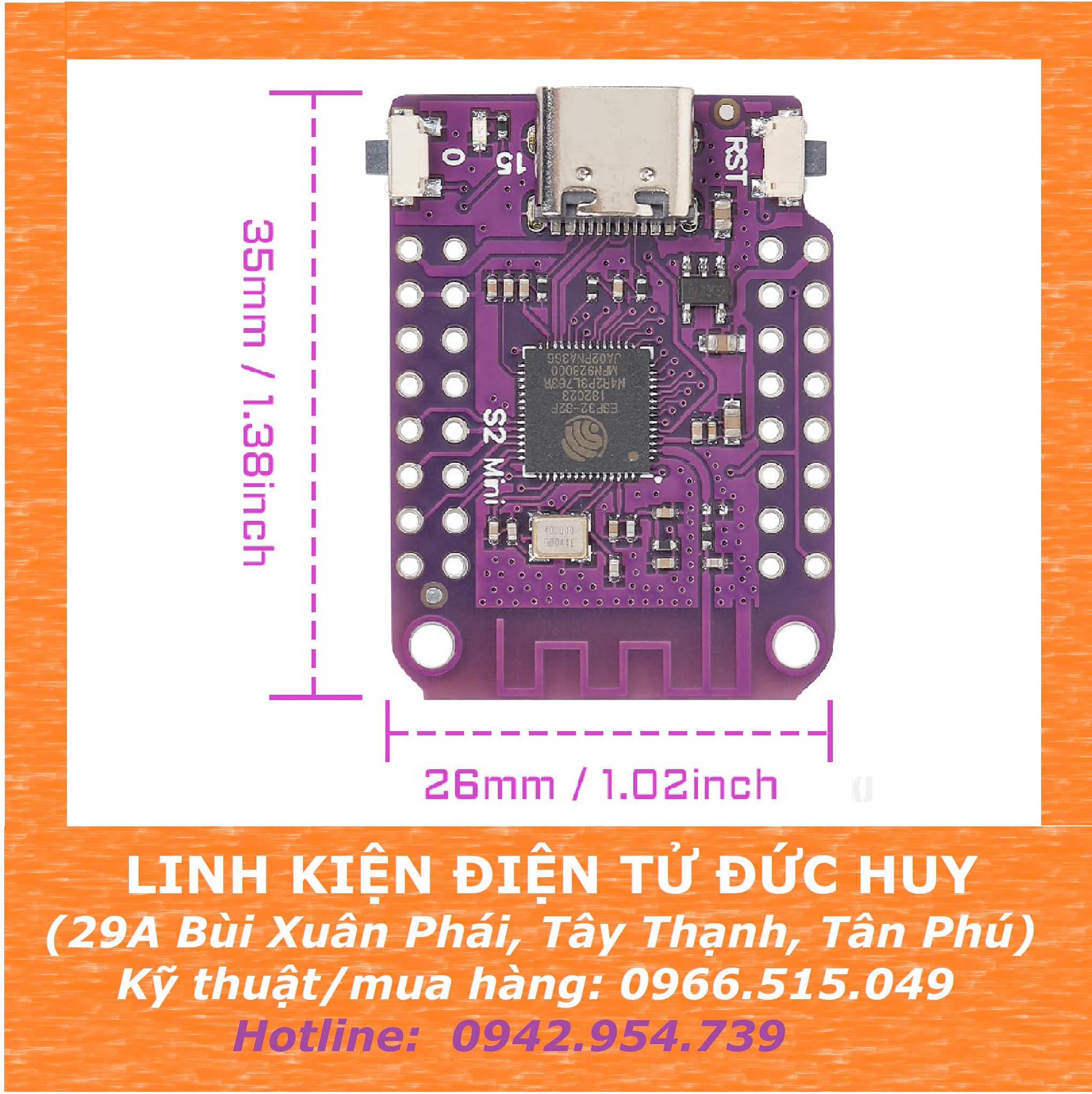 MODULE ESP32 S2 MINI LOLIN, ESP32 S2FN4R2 WIFI IOT – LINH KIỆN ĐIỆN TỬ ...