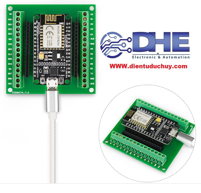 BREAKOUT ESP8266 (ĐẾ RA CHÂN ESP8266) - PHÙ HỢP CHO ESP8266 CP2102 ...