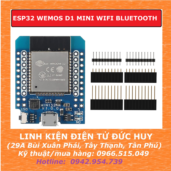 KIT PHÁT TRIỂN ESP32 WEMOS D1 MINI WIFI BLUETOOTH – LINH KIỆN ĐIỆN TỬ ...