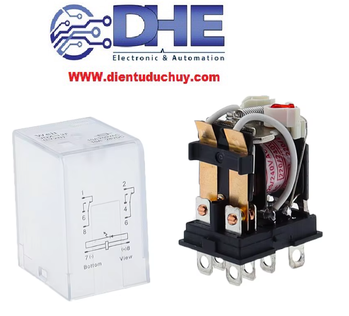 RELAY KIẾNG, TRUNG GIAN 8 CHÂN, 24VDC 10A, LY2N – LINH KIỆN ĐIỆN TỬ ĐỨC HUY (29A BÙI XUÂN PHÁI)
