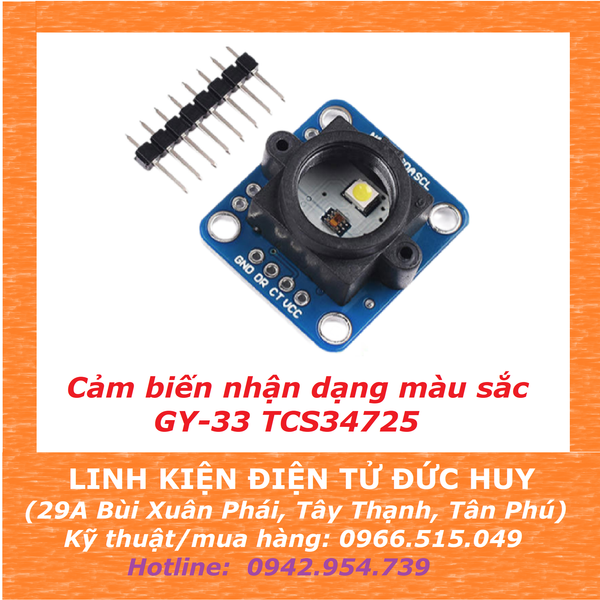 GY-33 CẢM BIẾN NHẬN DẠNG MÀU SẮC TCS34725 – LINH KIỆN ĐIỆN TỬ ĐỨC HUY (29A BÙI XUÂN PHÁI)