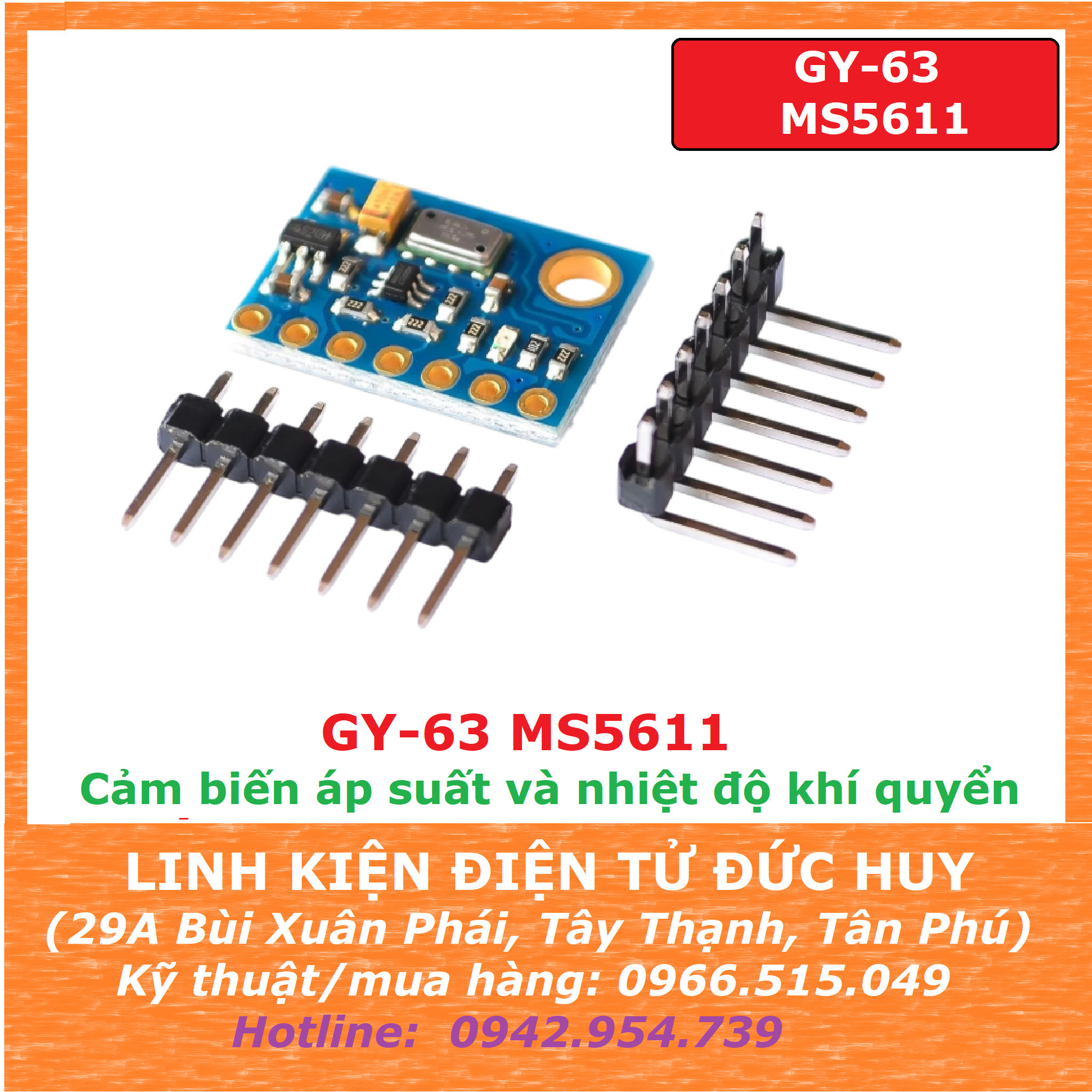 GY-63 MS5611 01BA03 Cảm biến áp suất & nhiệt độ khí quyển – LINH KIỆN ...