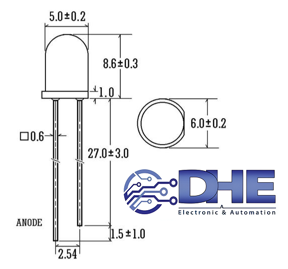 LED ĐỎ 5MM (10 CON) – LINH KIỆN ĐIỆN TỬ ĐỨC HUY (29A BÙI XUÂN PHÁI)