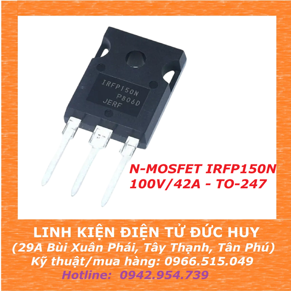 IRFP150N - N MOSFET 100V 42A TO-247 (HÀNG CHÍNH HÃNG) – LINH KIỆN ĐIỆN TỬ ĐỨC HUY (29A BÙI XUÂN ...