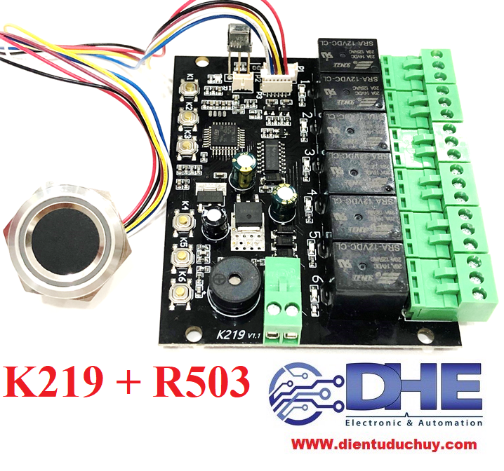 K219 V1.1 CÀI ĐẶT VÀ KIỂM SOÁT VÂN TAY - 6 KÊNH RELAY – LINH KIỆN ĐIỆN ...