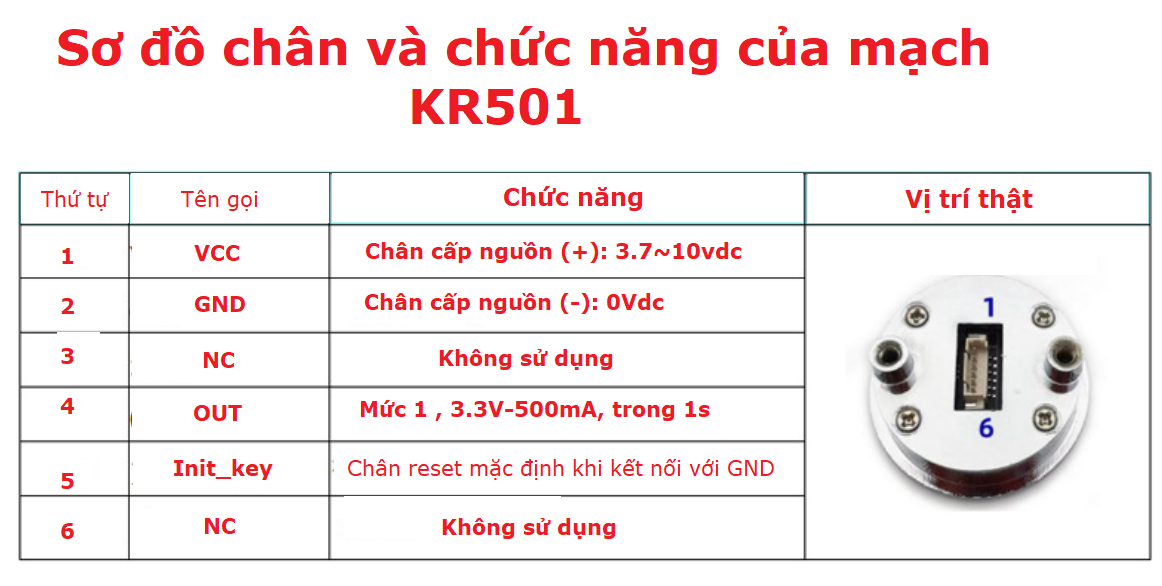 Mạch cảm biến vân tay điện dung KR501 – LINH KIỆN ĐIỆN TỬ ĐỨC HUY (29A ...