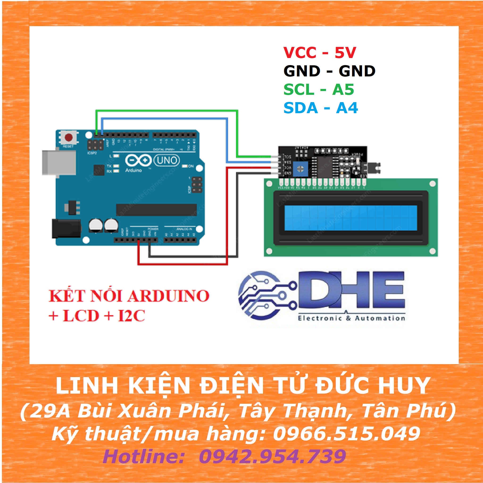 MÀN HÌNH LCD2004 + I2C, ĐIỆN ÁP 5V – LINH KIỆN ĐIỆN TỬ ĐỨC HUY (29A BÙI ...