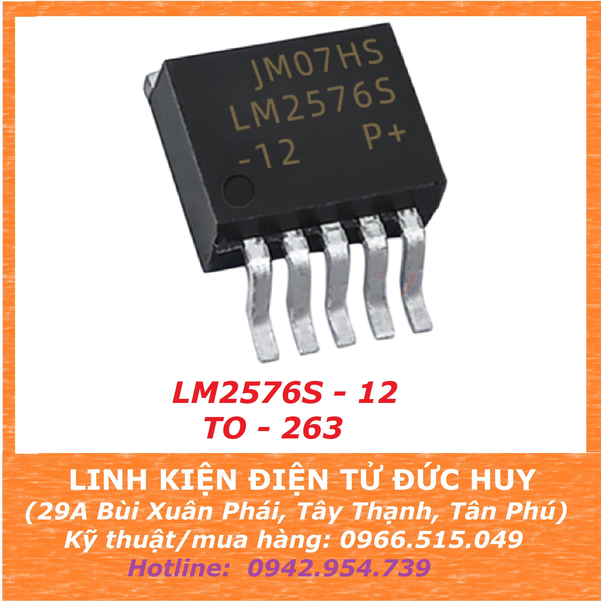 LM2576S 12V switching buck converter TO-263, DÒNG TẢI 3A – LINH KIỆN ĐIỆN TỬ ĐỨC HUY (29A BÙI ...