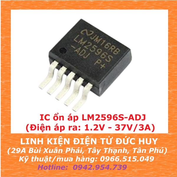 IC ổn áp xung LM2596S-ADJ (Điện áp ra: 1.2V - 37V, 3 Ampe) – LINH KIỆN ĐIỆN TỬ ĐỨC HUY (29A BÙI ...
