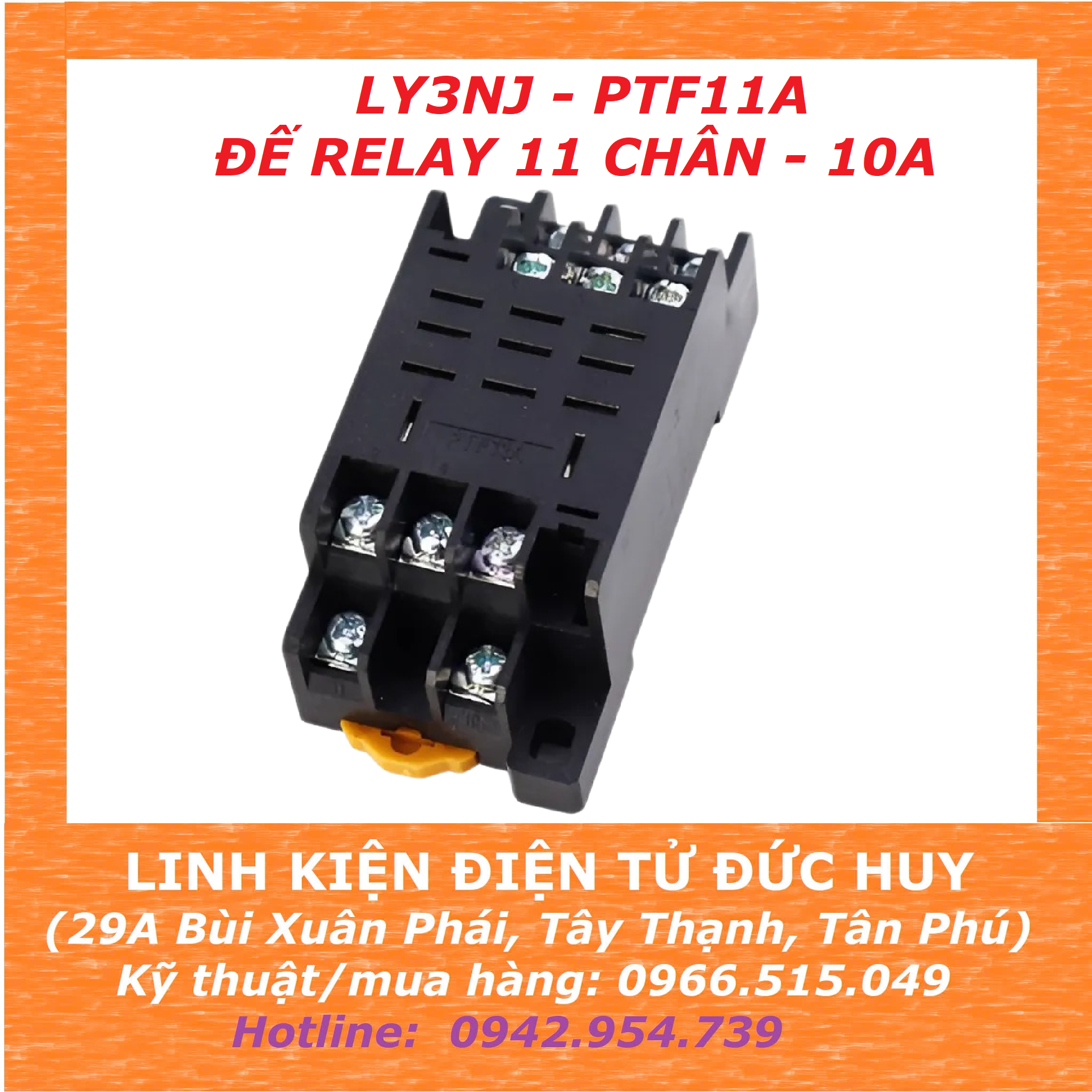 LY3NJ PTF11A - ĐẾ RELAY 11 CHÂN, 10A – LINH KIỆN ĐIỆN TỬ ĐỨC HUY (29A ...