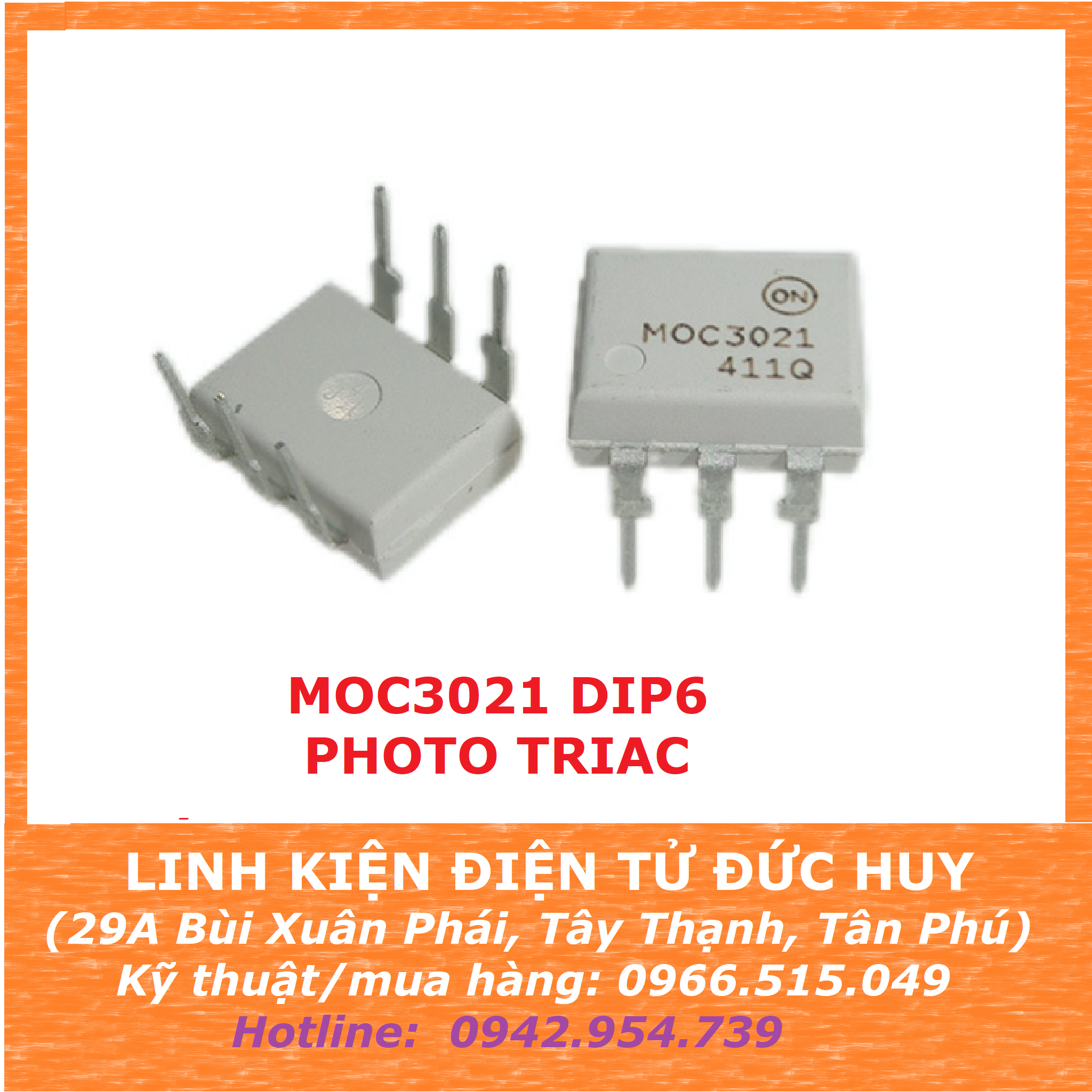 MOC3021 cách ly quang phototriac – LINH KIỆN ĐIỆN TỬ ĐỨC HUY (29A BÙI ...