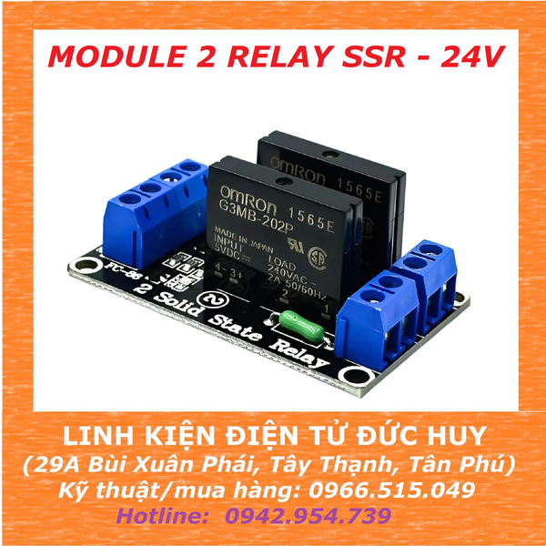 Module 2 relay SSR - 24V – LINH KIỆN ĐIỆN TỬ ĐỨC HUY (29A BÙI XUÂN PHÁI)
