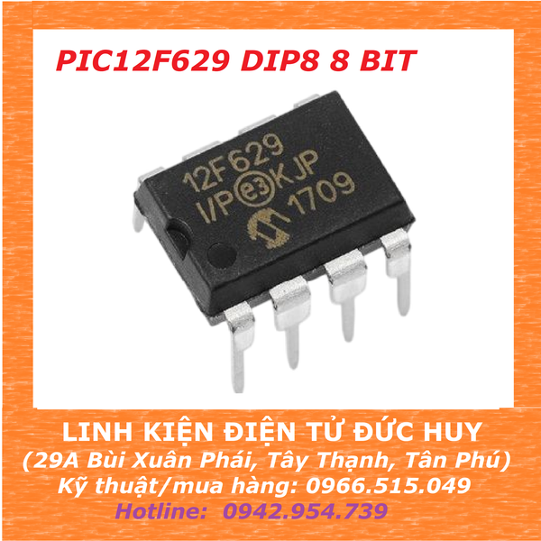 PIC12F629 12F629 DIP8 VI ĐIỀU KHIỂN 8BIT – LINH KIỆN ĐIỆN TỬ ĐỨC HUY ...
