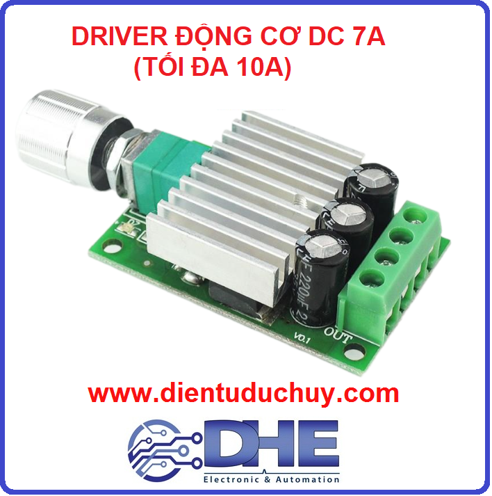 MẠCH DIMMER TỐC ĐỘ ĐỘNG CƠ DC 7A (TỐI ĐA 10A) – LINH KIỆN ĐIỆN TỬ ĐỨC HUY (29A BÙI XUÂN PHÁI)