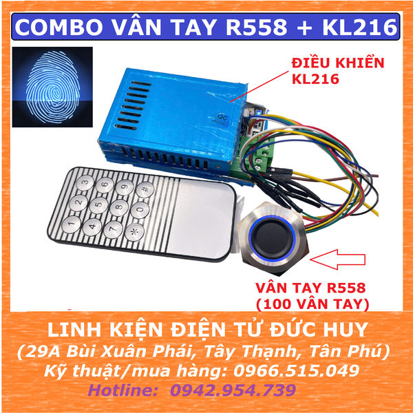 Combo mạch cảm biến và giải mã vân tay R558 với KL216, có remote cài đ – LINH KIỆN ĐIỆN TỬ ĐỨC ...