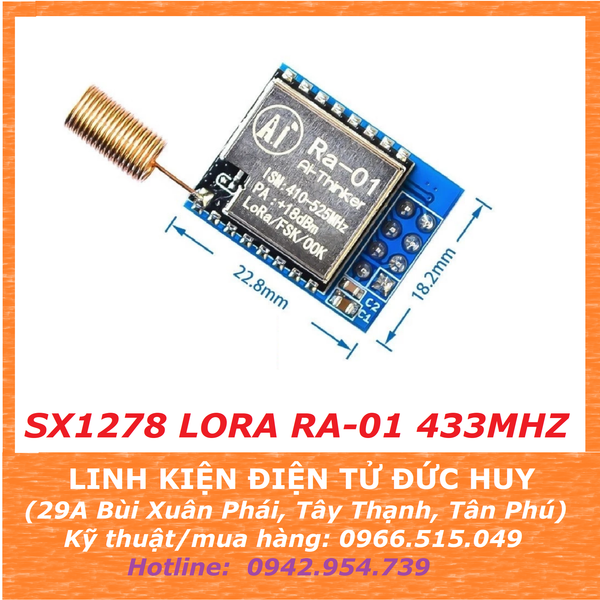 SX1278 LORA RA-01 433MHZ AI THINKER – LINH KIỆN ĐIỆN TỬ ĐỨC HUY (29A ...
