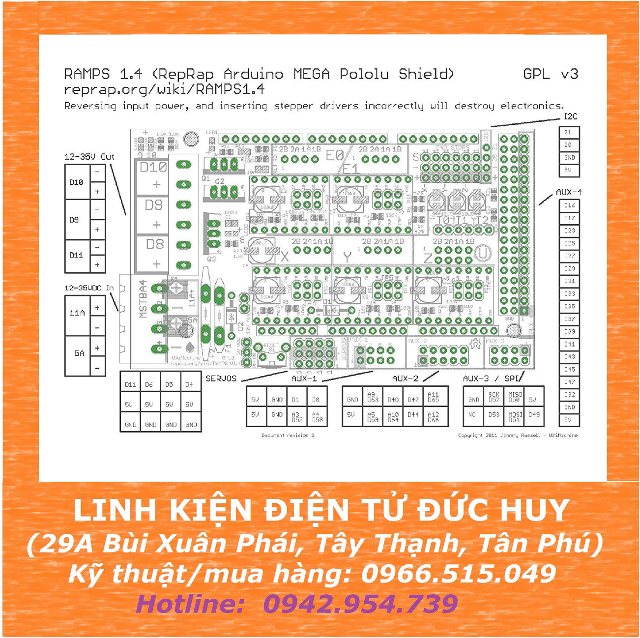 Module RAMP1.4 – máy in 3D – LINH KIỆN ĐIỆN TỬ ĐỨC HUY (29A BÙI XUÂN PHÁI)