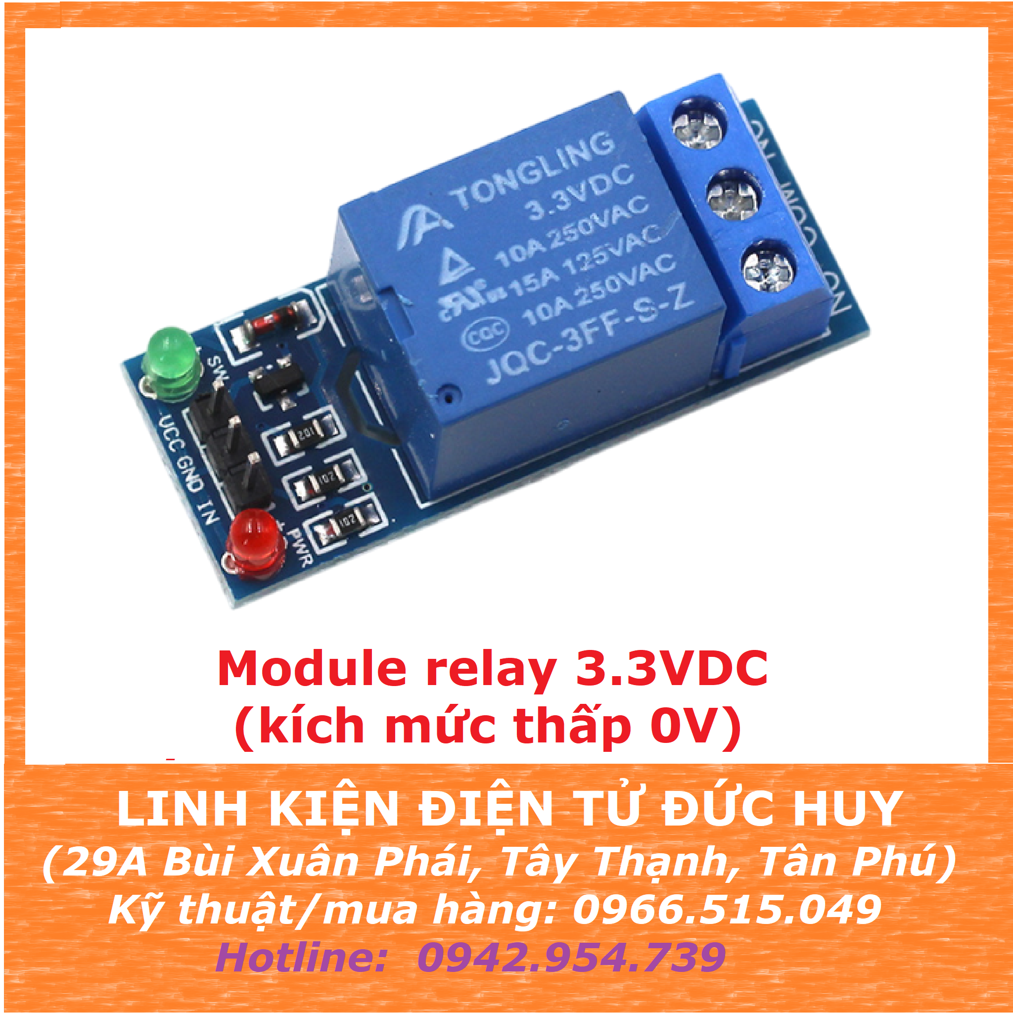 Module 1 relay 3.3VDC opto cách ly, kích mức thấp – LINH KIỆN ĐIỆN TỬ ...