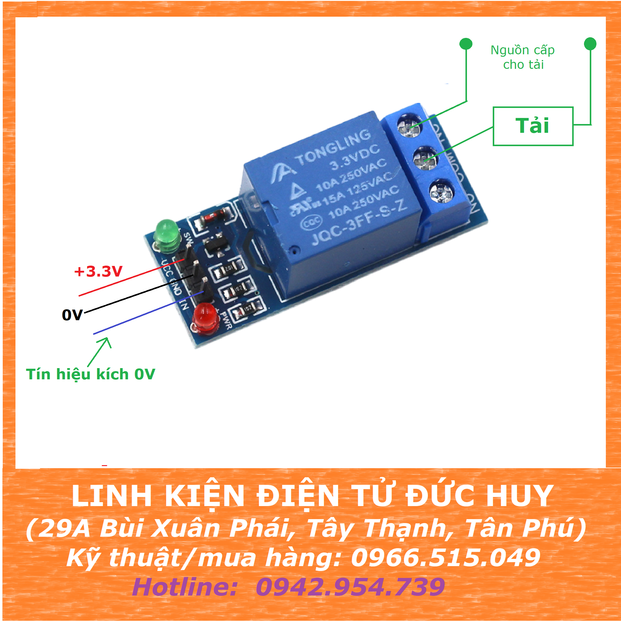 Module 1 relay 3.3VDC opto cách ly, kích mức thấp – LINH KIỆN ĐIỆN TỬ ...