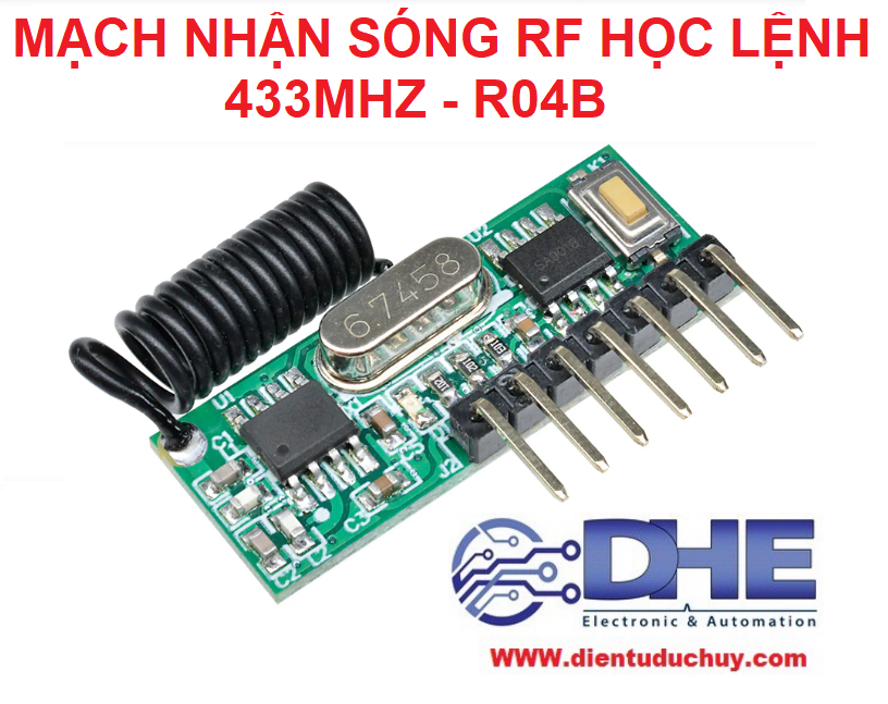 Mạch học lệnh 4 kênh RF 433MHZ R04B – LINH KIỆN ĐIỆN TỬ ĐỨC HUY (29A BÙI XUÂN PHÁI)