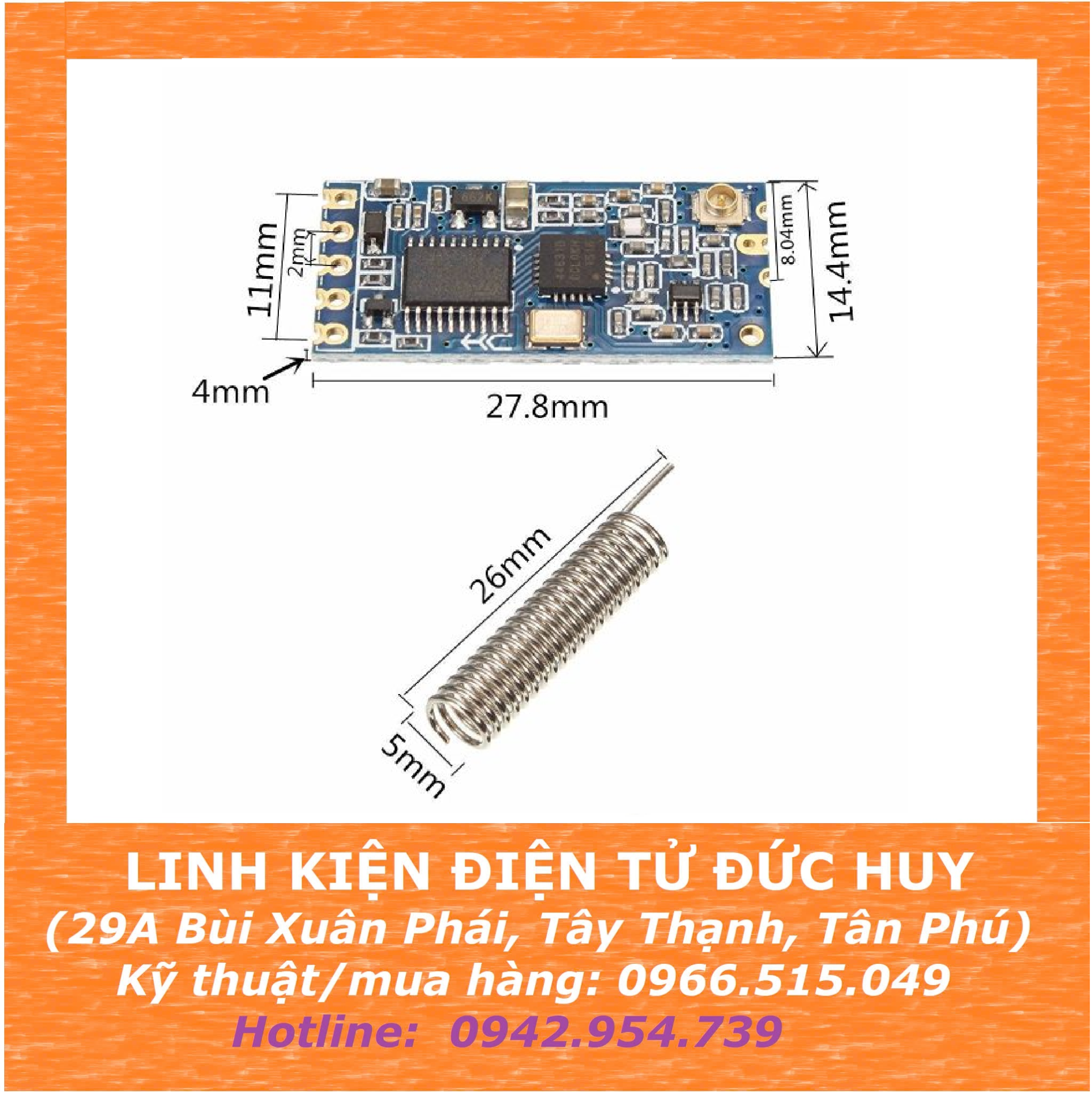 MODULE THU PHÁT RF 433MHZ HC 12 – LINH KIỆN ĐIỆN TỬ ĐỨC HUY (29A BÙI XUÂN PHÁI)