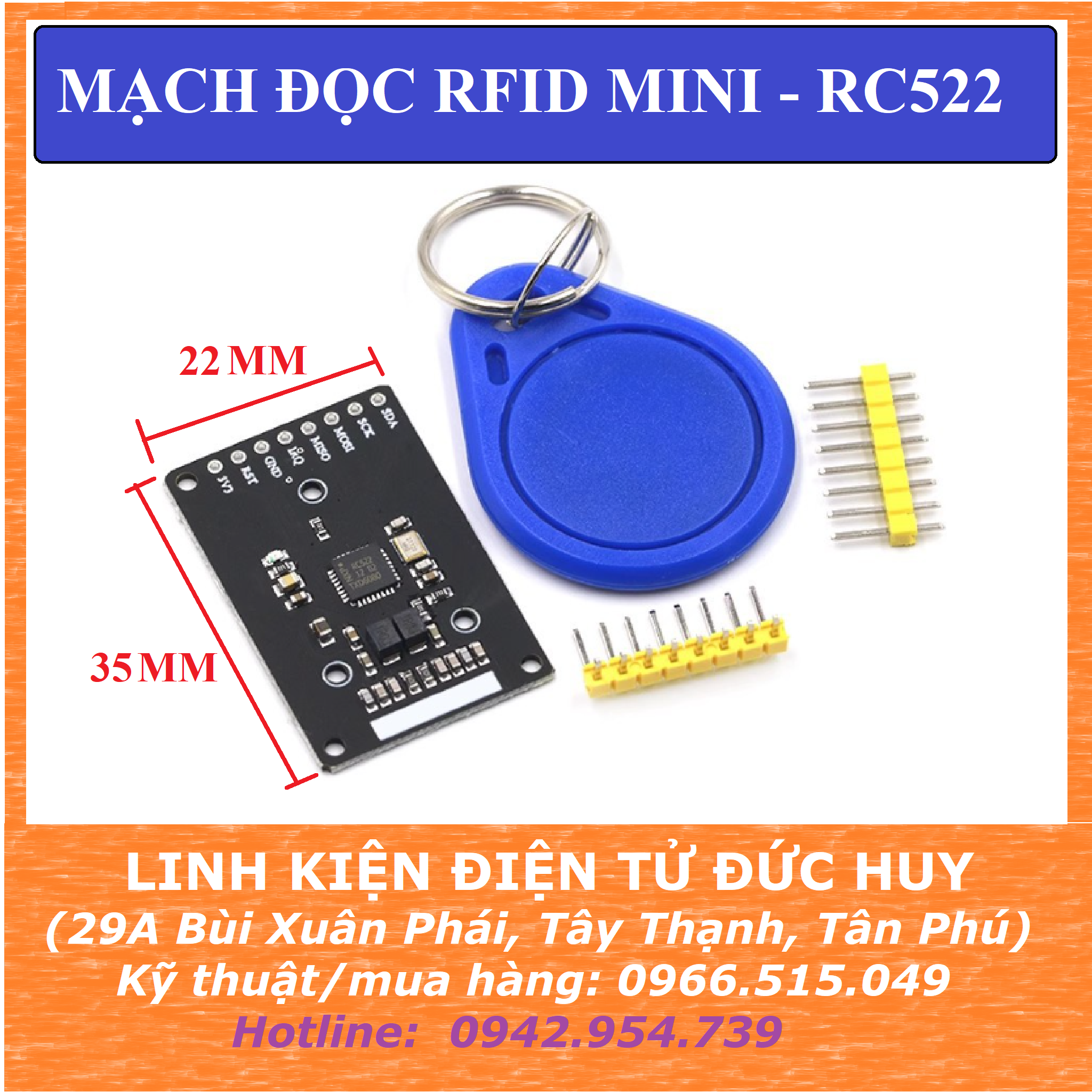 MODULE MẠCH ĐỌC RFID RC522 MINI 13.56MHZ MIFARE S50, S70, LIGHT, PRO ...