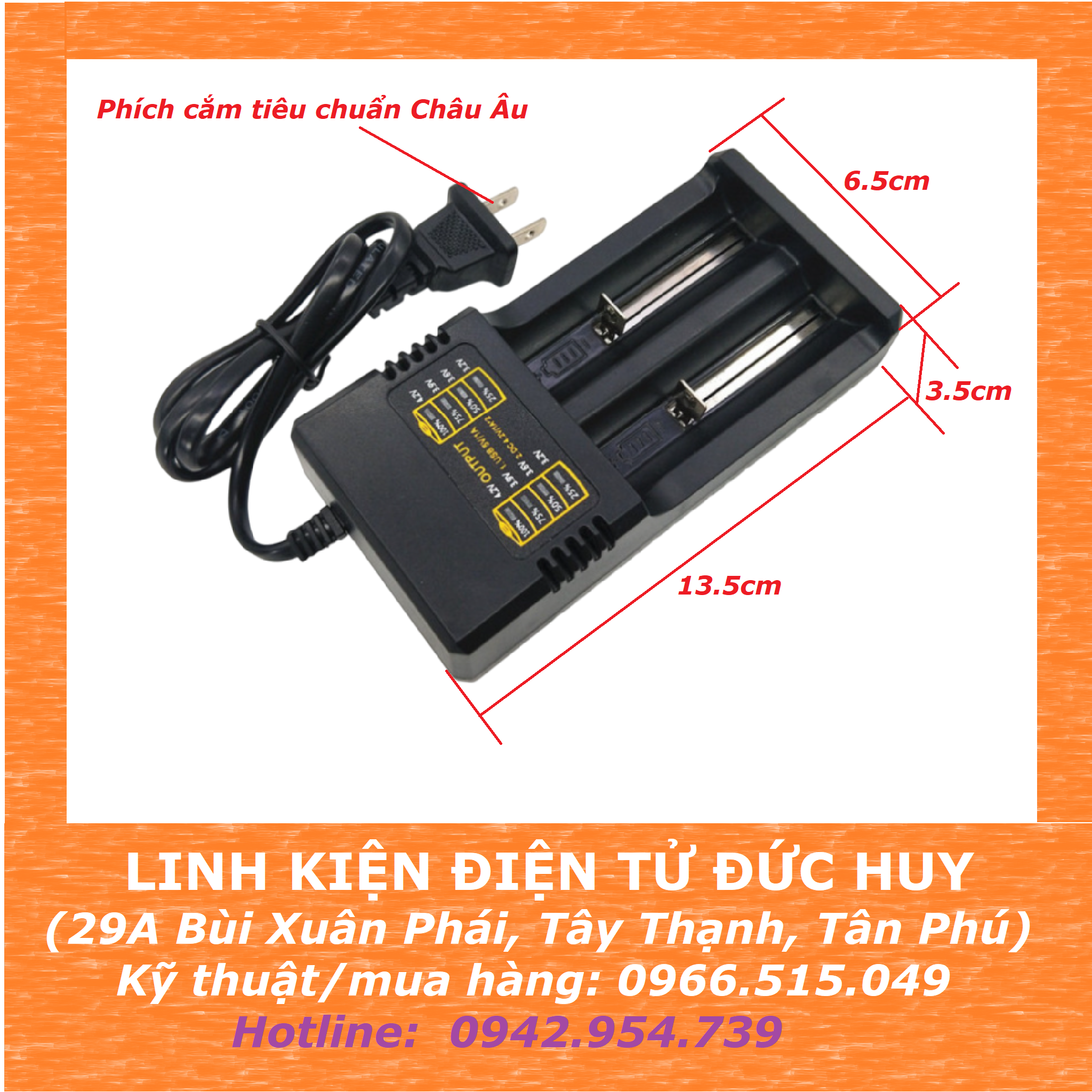 Bộ sạc 2 pin lithium 3.7v 4.2v loại tốt – LINH KIỆN ĐIỆN TỬ ĐỨC HUY ...