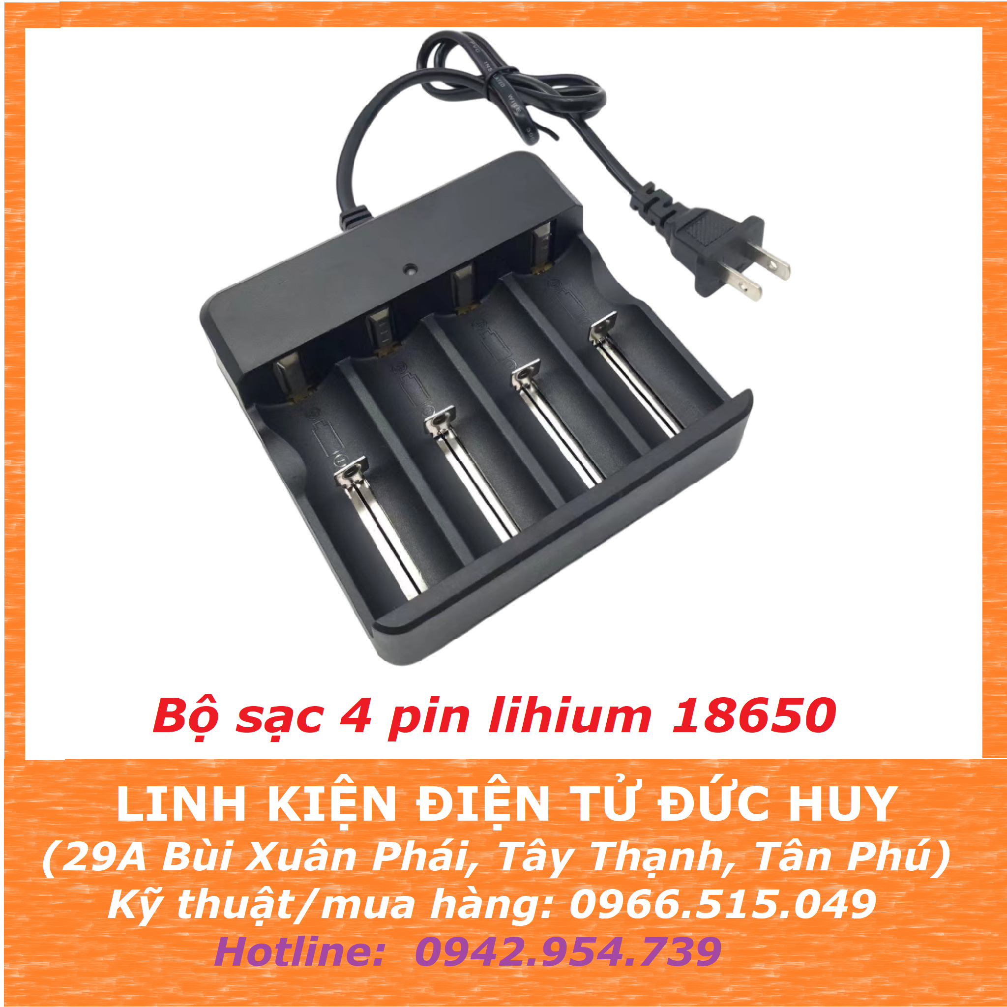 Sạc 4 pin Li-iOn 18650/16340/14500/18350/18500/17670 – LINH KIỆN ĐIỆN ...