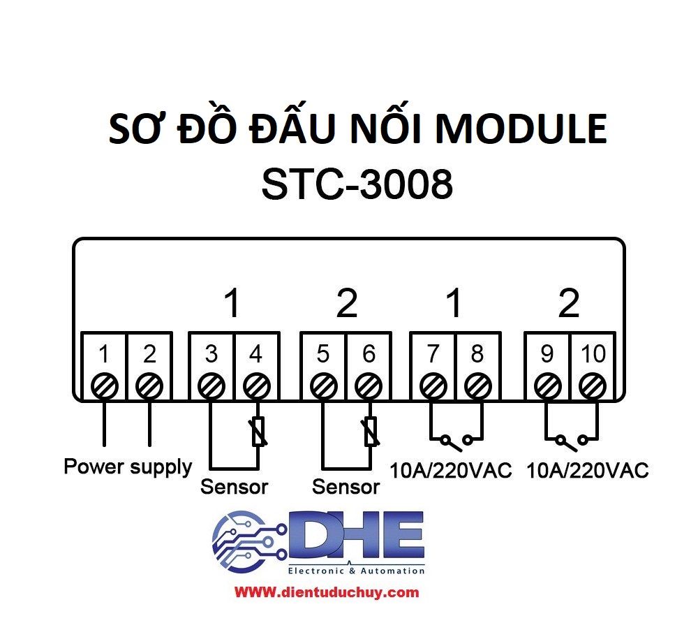 BỘ ĐIỀU KHIỂN NHIỆT ĐỘ STC-3008 110V-220VAC 10A – LINH KIỆN ĐIỆN TỬ ĐỨC HUY (29A BÙI XUÂN PHÁI)