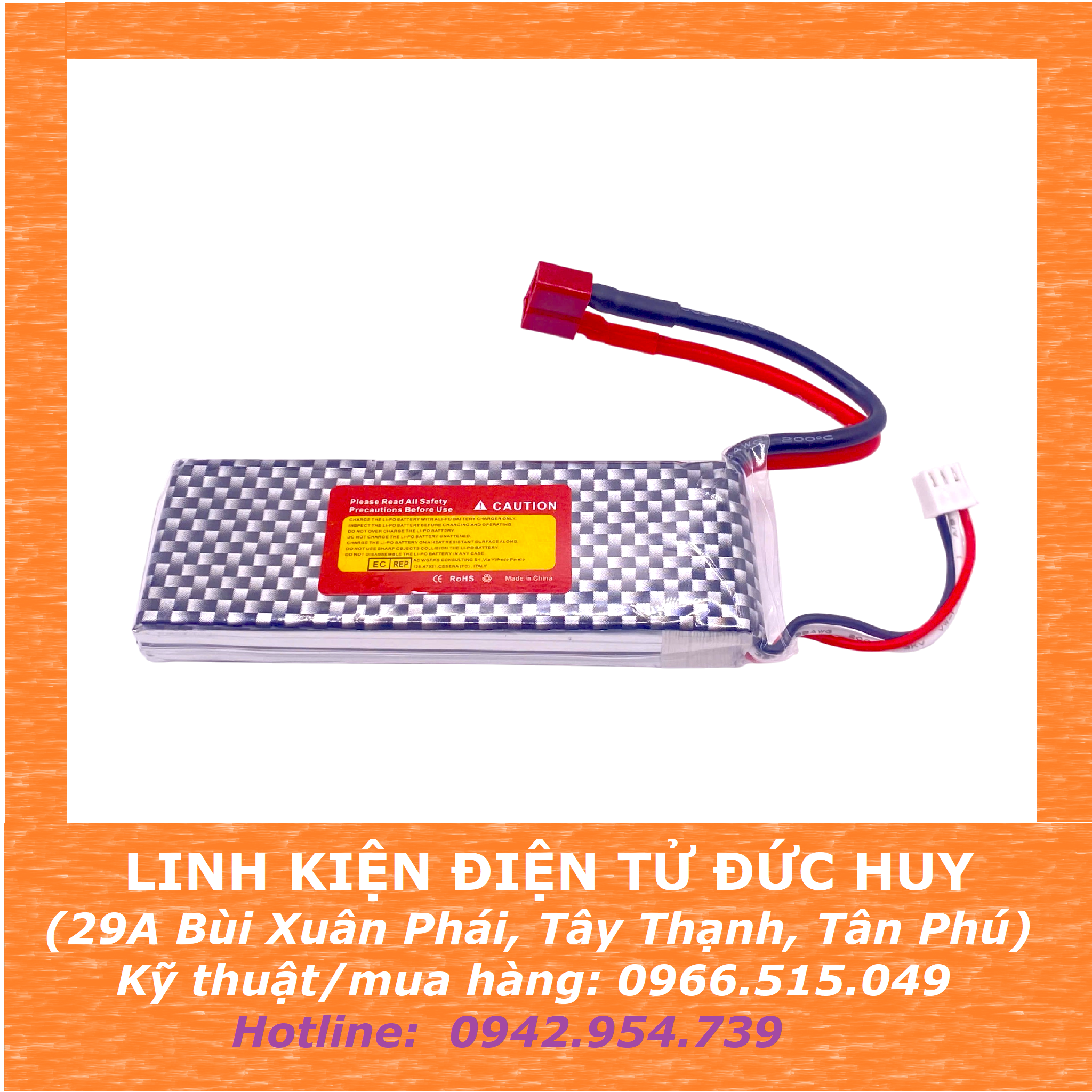 PIN LIPO 2S 7.4V 2800MAH – LINH KIỆN ĐIỆN TỬ ĐỨC HUY (29A BÙI XUÂN PHÁI)