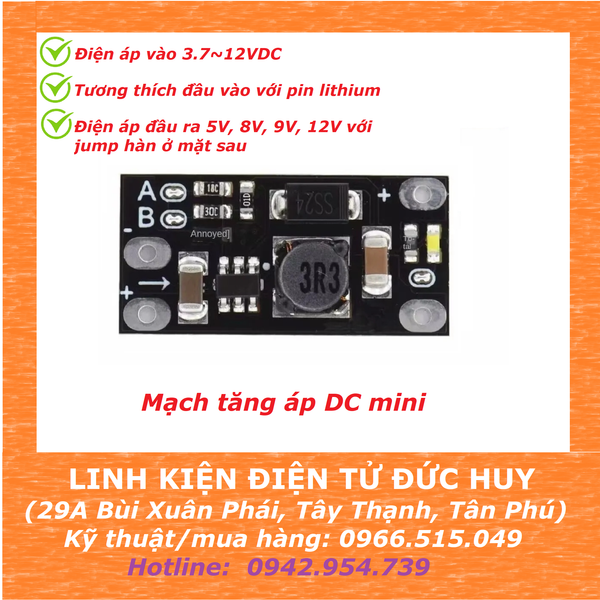 Mạch tăng áp mini đầu ra 5v 8v 9v 12v – LINH KIỆN ĐIỆN TỬ ĐỨC HUY (29A ...