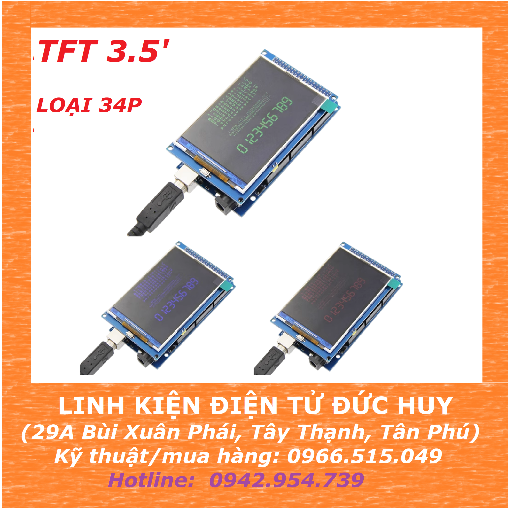 MÀN HÌNH TFT 3.5 INCH 36 CHÂN, ARDUINO MEGA2560 R3 – LINH KIỆN ĐIỆN TỬ ...