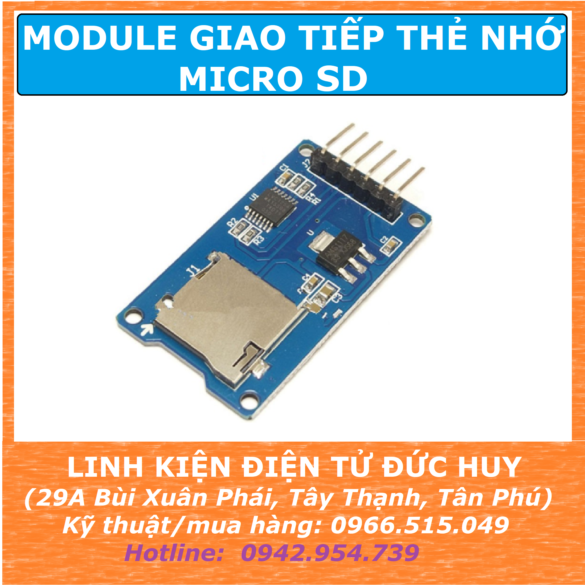 MODULE GHI, ĐỌC THẺ NHỚ microSD – LINH KIỆN ĐIỆN TỬ ĐỨC HUY (29A BÙI ...
