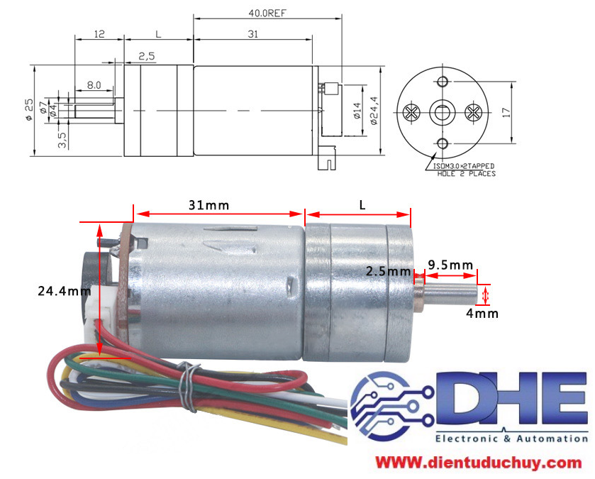 GA25 370 12V 280rpm động cơ encoder – LINH KIỆN ĐIỆN TỬ ĐỨC HUY (29A ...