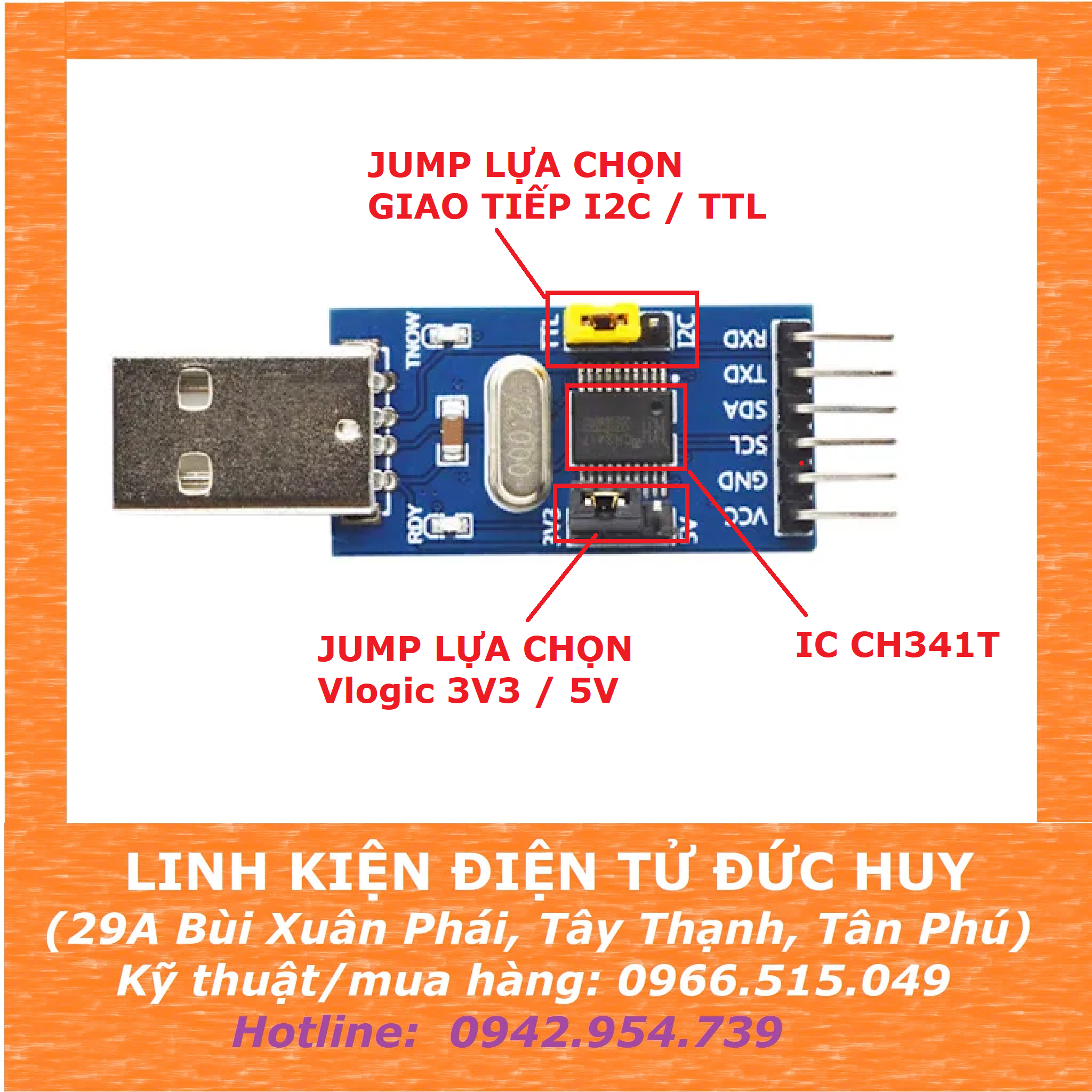 MẠCH CHUYỂN ĐỔI USB UART I2C TỐC ĐỘ CAO, CHIP CH341T – LINH KIỆN ĐIỆN ...