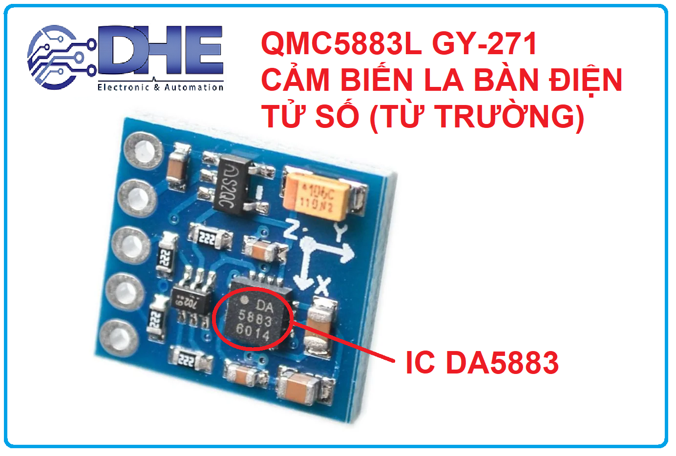 QMC5883L GY-271 Cảm biến la bàn điện tử số (từ trường) – LINH KIỆN ĐIỆN ...