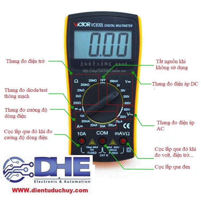 VOM ĐỒNG HỒ ĐO VẠN NĂNG KỸ THUẬT SỐ VICTOR VC830L – LINH KIỆN ĐIỆN TỬ ...