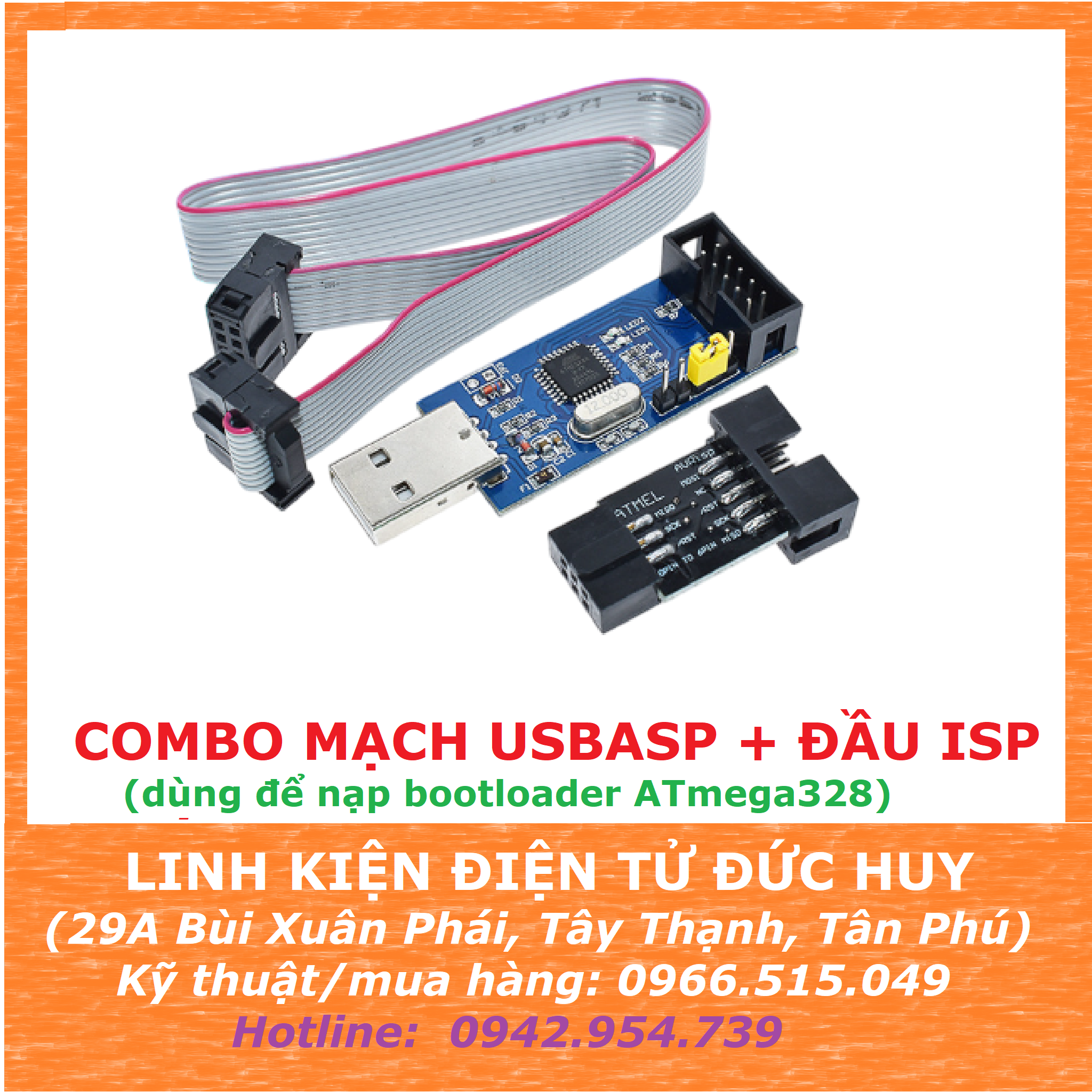 Mạch nạp USBASP nạp chương trình 89S AVR – LINH KIỆN ĐIỆN TỬ ĐỨC HUY (29A BÙI XUÂN PHÁI)