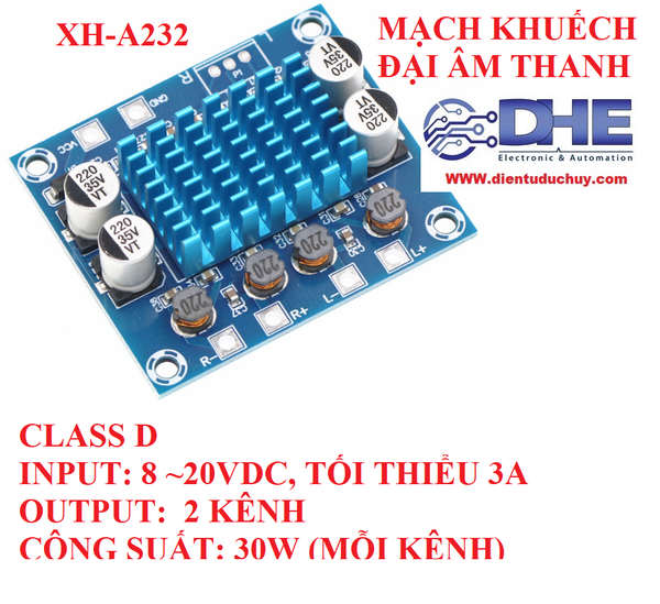 XH-A232 KHUẾCH ĐẠI ÂM THANH CLASS D – LINH KIỆN ĐIỆN TỬ ĐỨC HUY (29A ...