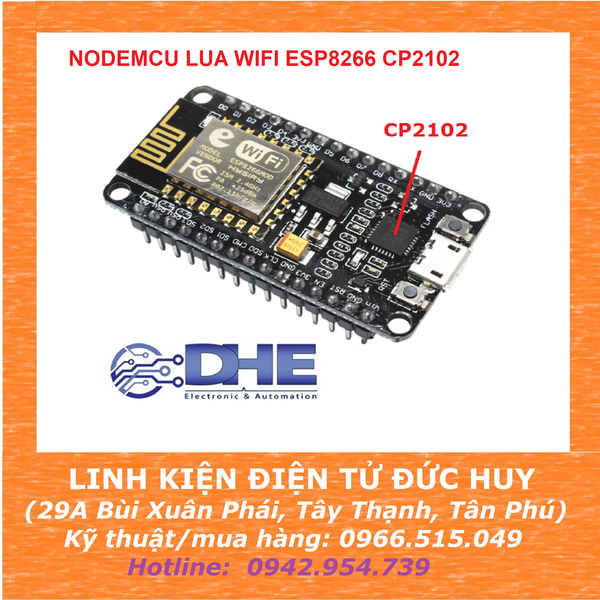NodeMcu Lua WIFI ESP8266 CP2102 – LINH KIỆN ĐIỆN TỬ ĐỨC HUY (29A BÙI ...