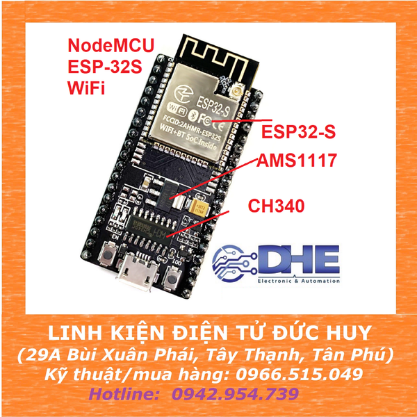 ESP32 WROOM 32S 38P - CH340 - MICRO USB – LINH KIỆN ĐIỆN TỬ ĐỨC HUY ...