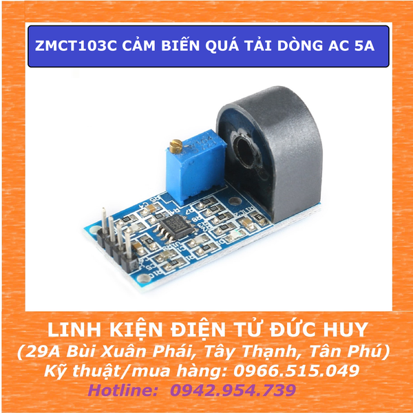 ZMCT103C CẢM BIẾN DÒNG ĐIỆN AC 5A – LINH KIỆN ĐIỆN TỬ ĐỨC HUY (29A BÙI XUÂN PHÁI)