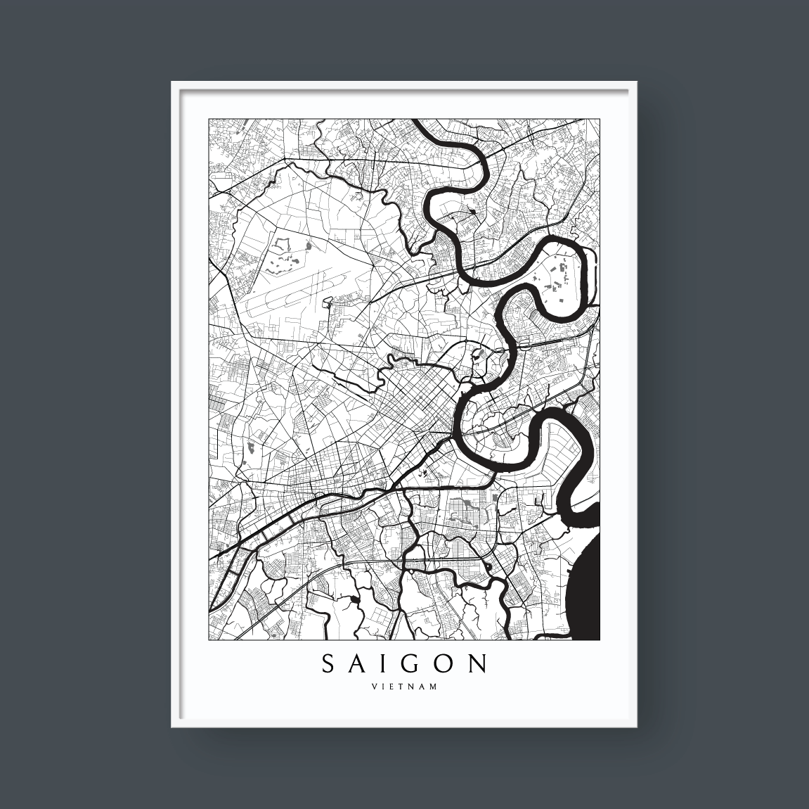 SAIGON MAP NO.1 – Tranh Cyantific™