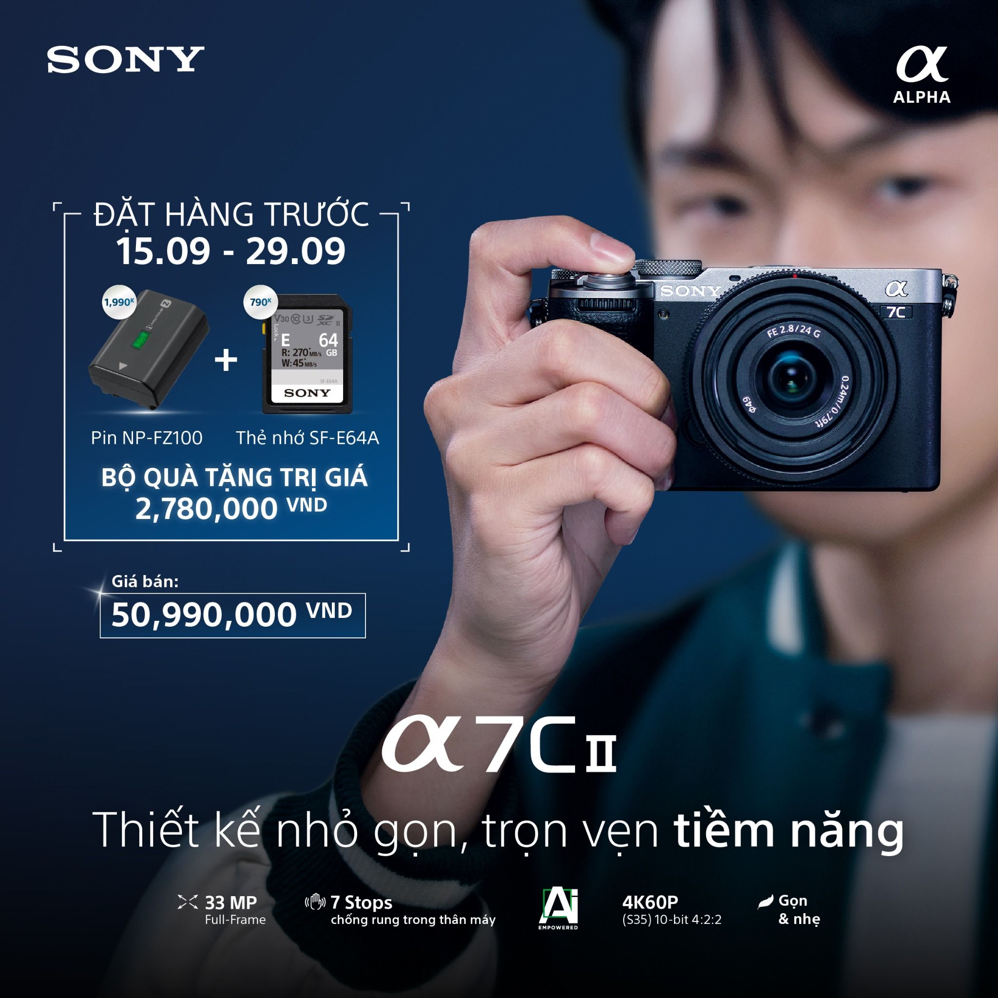 Máy Ảnh Sony Alpha a7C II - Quà Tặng trị giá 4,000,000 đvn – Máy Ảnh - Máy Quay - FlyCam - Thiết ...