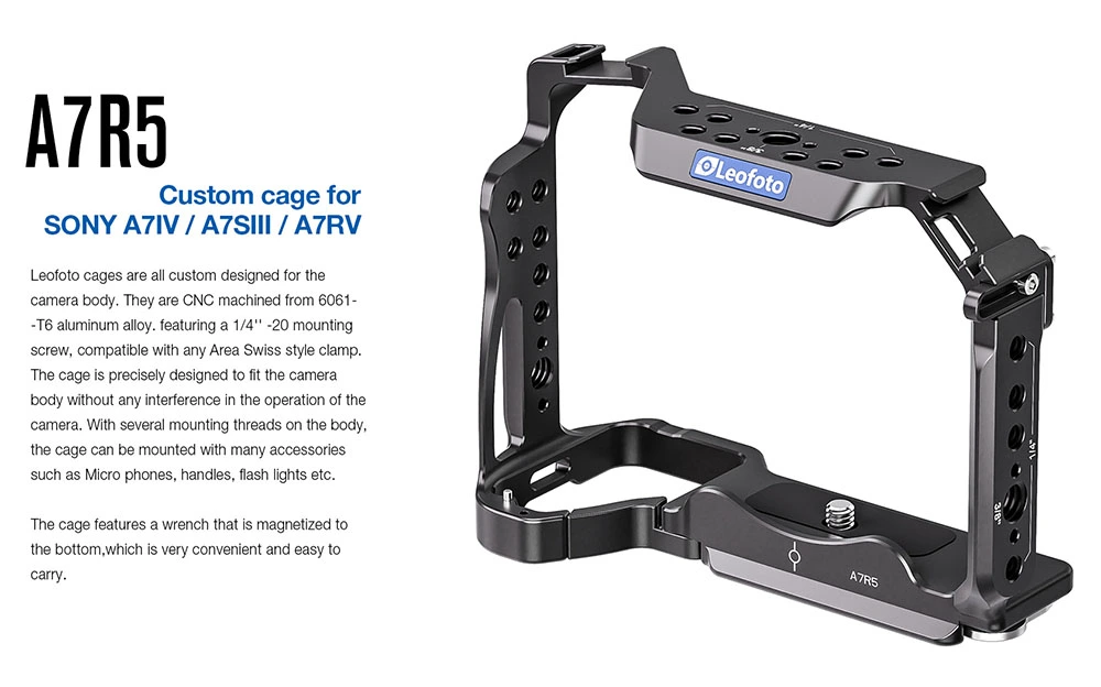 Khung bảo vệ Camera cage - Leofoto ( Sony A7R5, A7RV, A7SIII ) – Máy Ảnh - Máy Quay - FlyCam ...