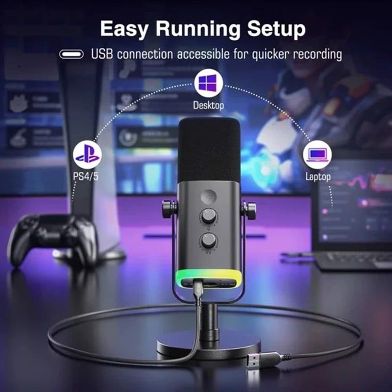 Micro Fifine AM8 RGB USB/XLR – Máy Ảnh - Máy Quay - FlyCam - Thiết bị ...