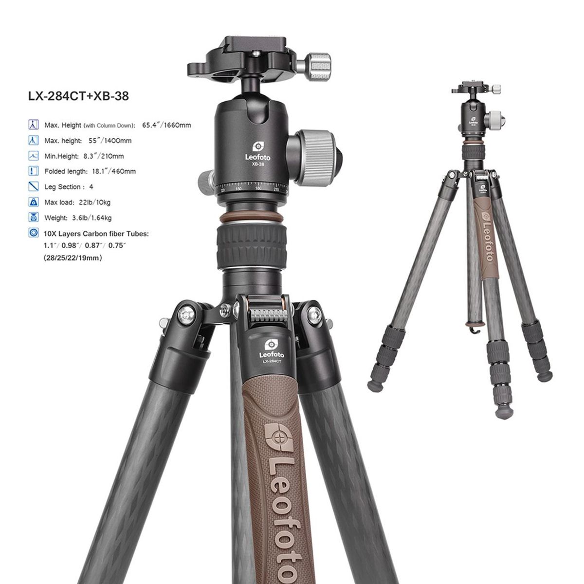 Leofoto LX 284CT + XB 38 – Máy Ảnh - Máy Quay - FlyCam - Thiết bị Studio - Phụ Kiện